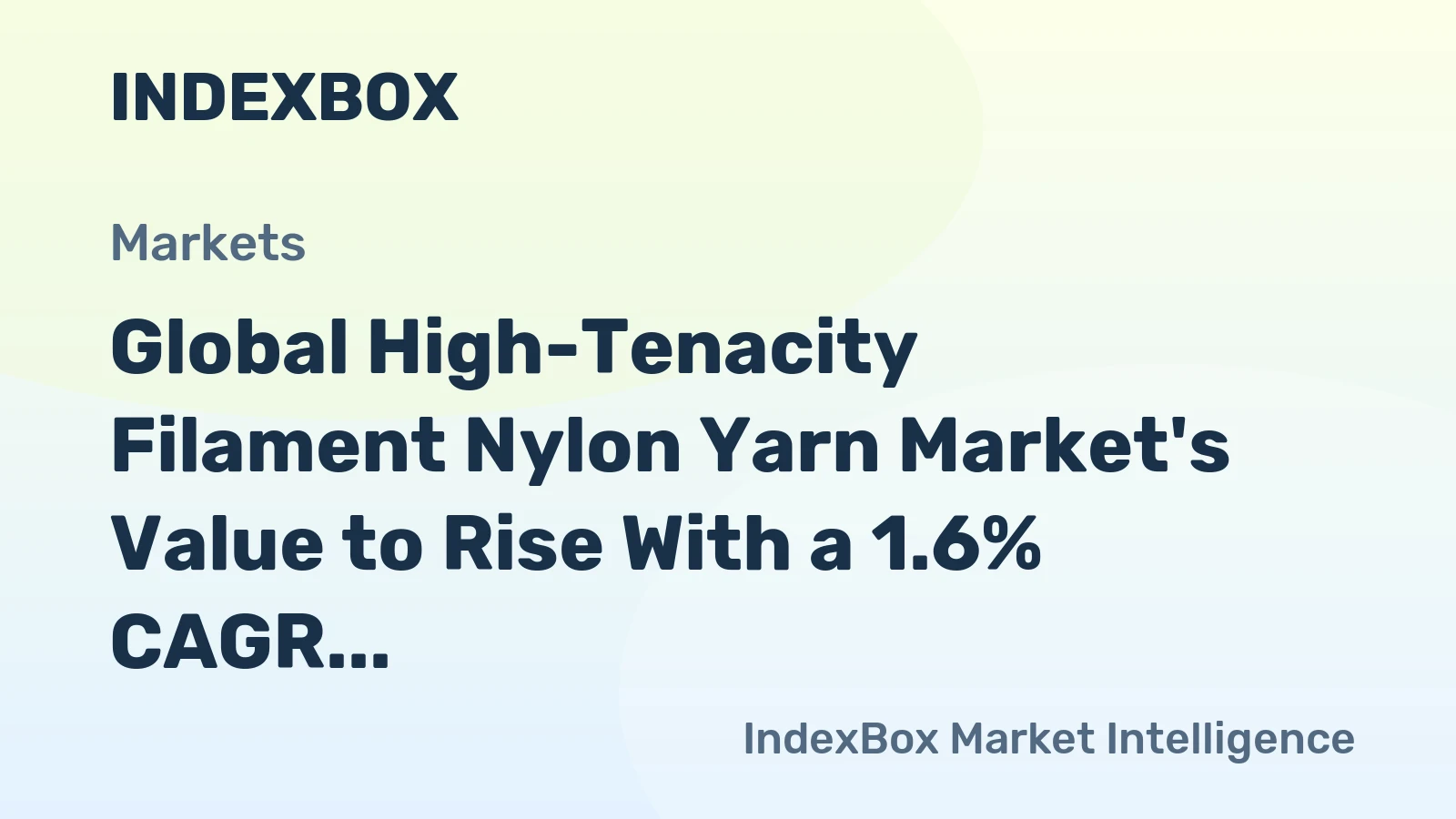 Global High-Tenacity Filament Nylon Yarn Market's Value to Rise With a 1.6% CAGR Through 2035