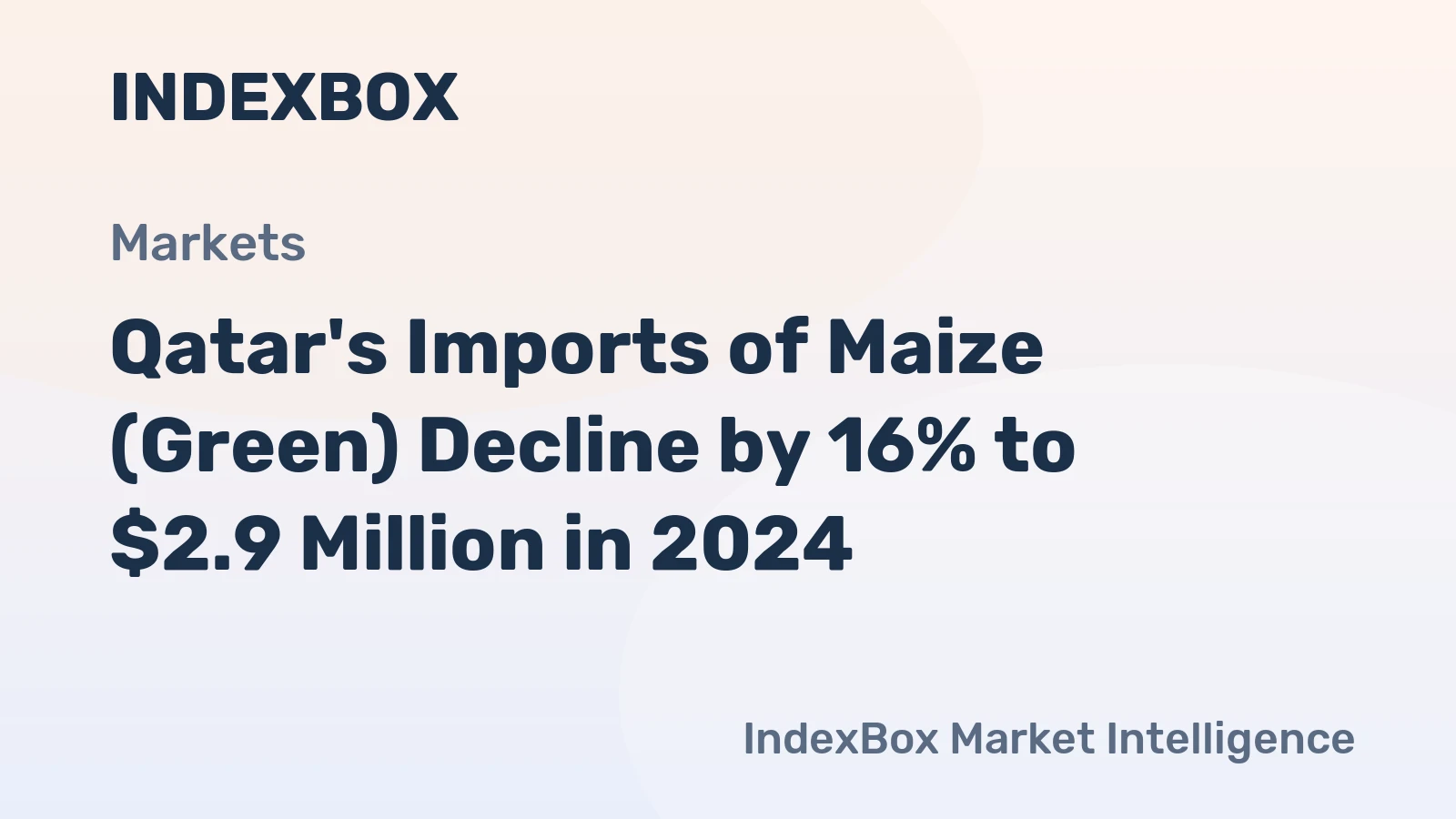Qatar's Imports of Maize (Green) Decline by 16% to $2.9 Million in 2024