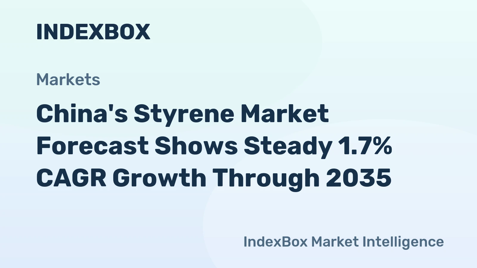 China's Styrene Market Forecast Shows Steady 1.7% CAGR Growth Through 2035