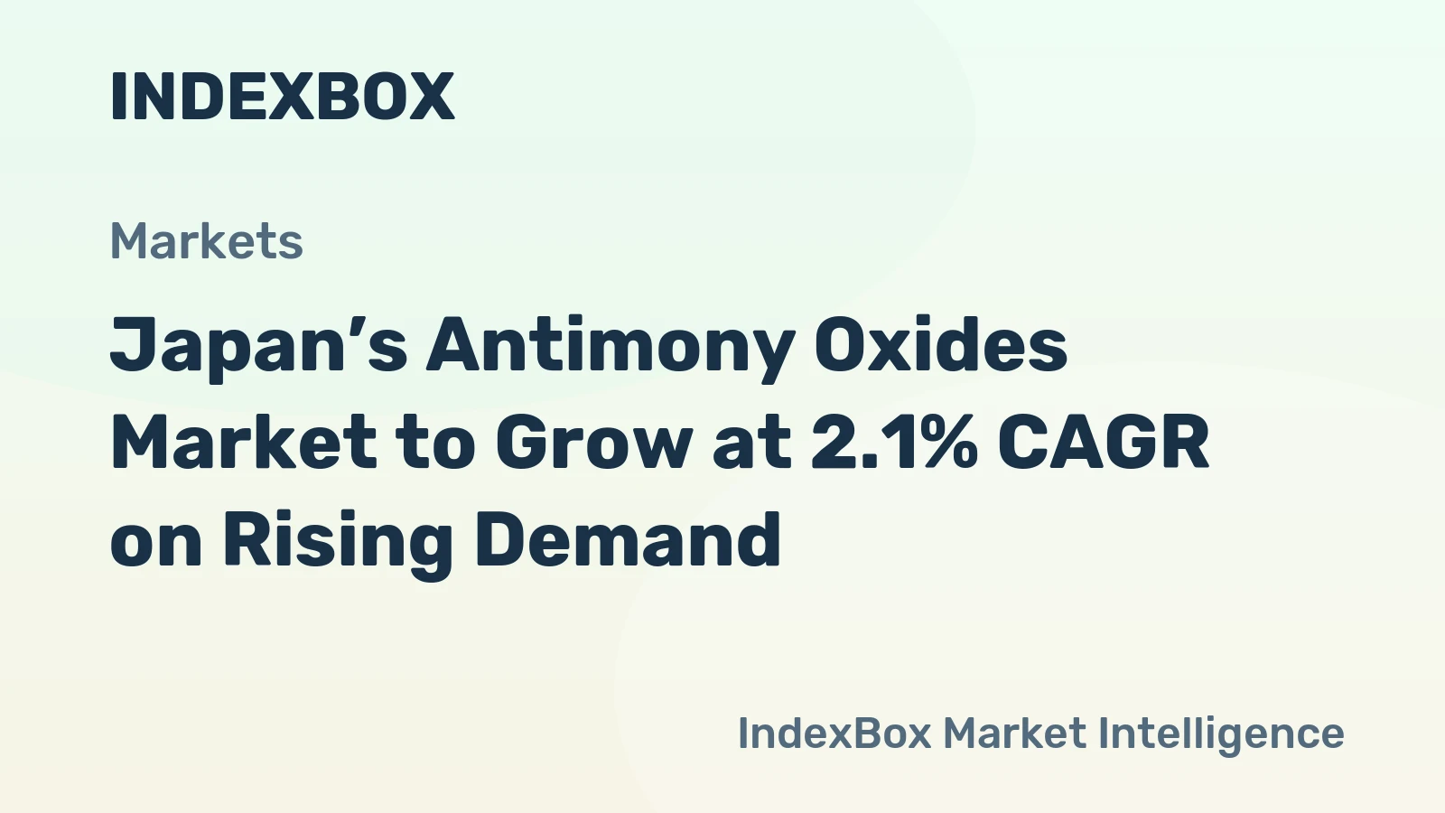 Japan’s Antimony Oxides Market to Grow at 2.1% CAGR on Rising Demand