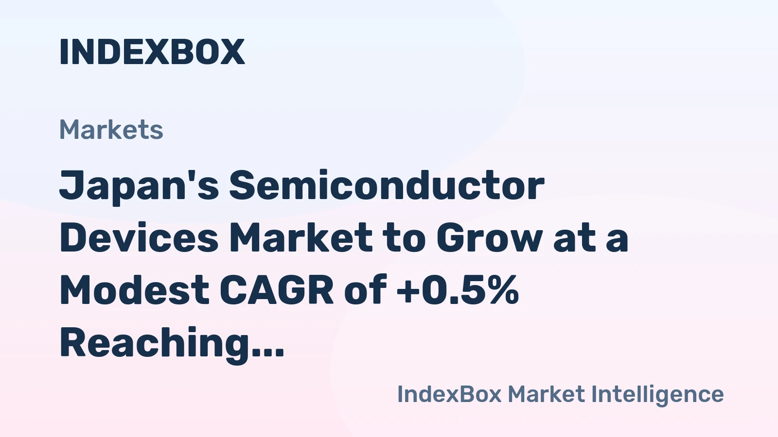 Japan's Semiconductor Devices Market to Grow at a Modest CAGR of +0.5% Reaching $131M by 2035
