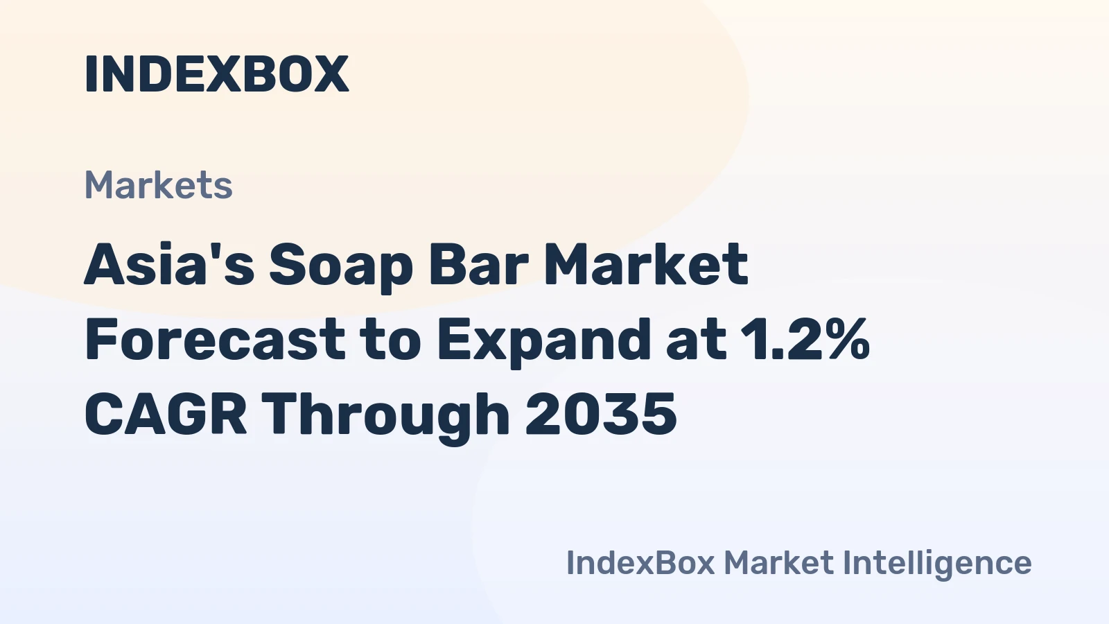 Asia's Soap Bar Market Forecast to Expand at 1.2% CAGR Through 2035
