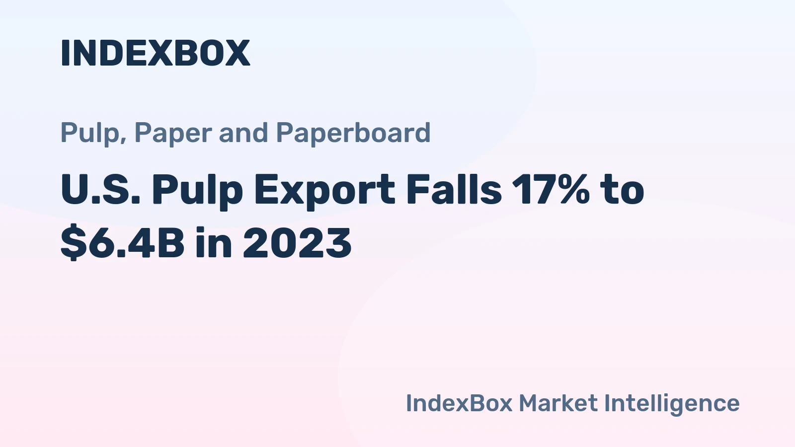 U.S. Pulp Export Falls 17% to $6.4B in 2023