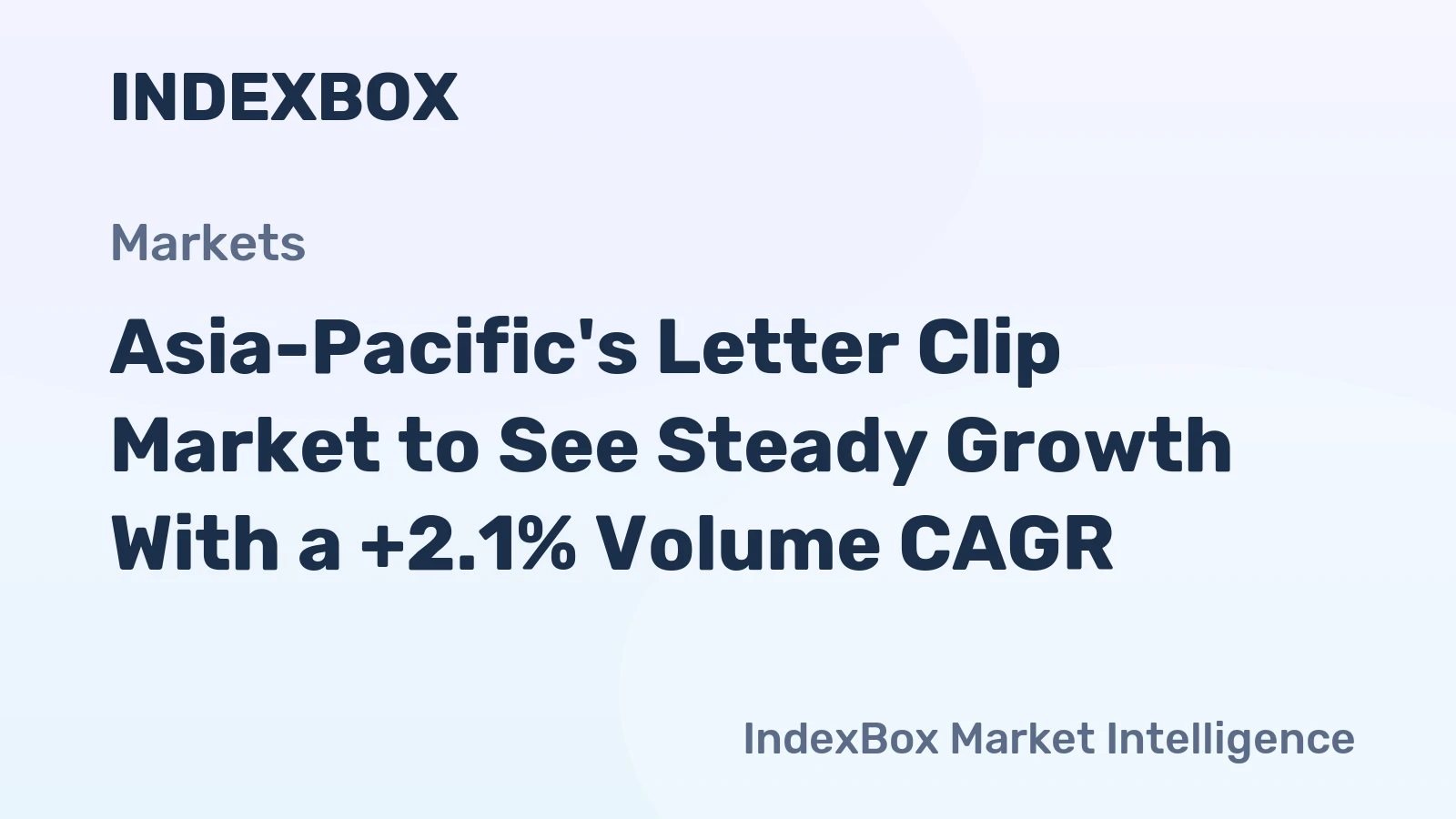 Asia-Pacific's Letter Clip Market to See Steady Growth With a +2.1% Volume CAGR