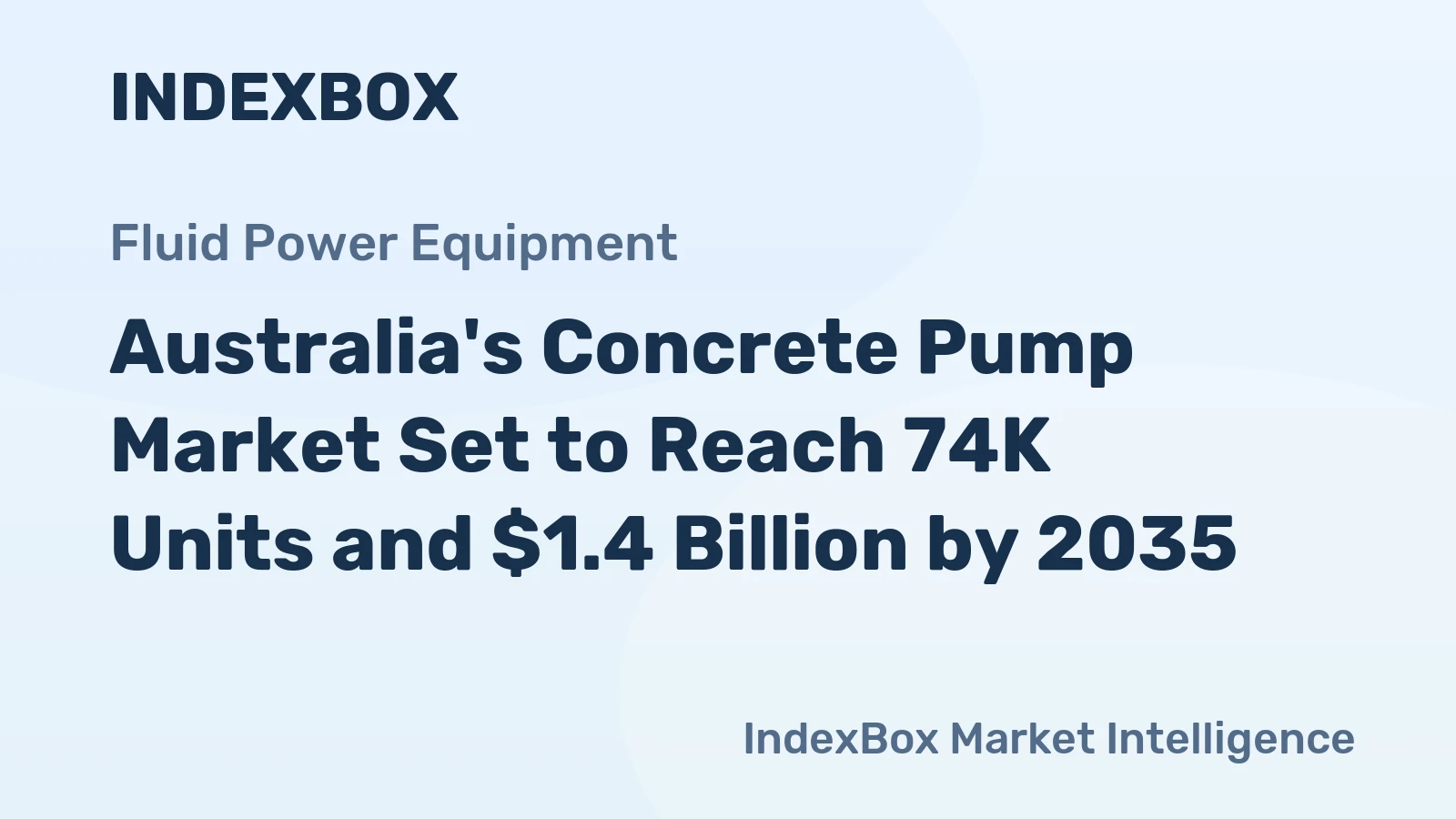 Australia's Concrete Pump Market Set to Reach 74K Units and $1.4 Billion by 2035