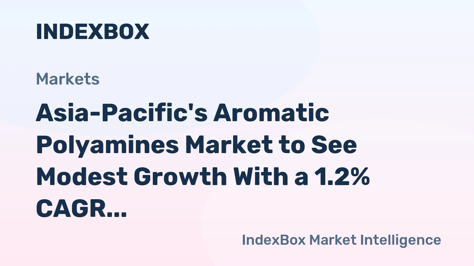 Asia-Pacific's Aromatic Polyamines Market to See Modest Growth With a 1.2% CAGR in Value