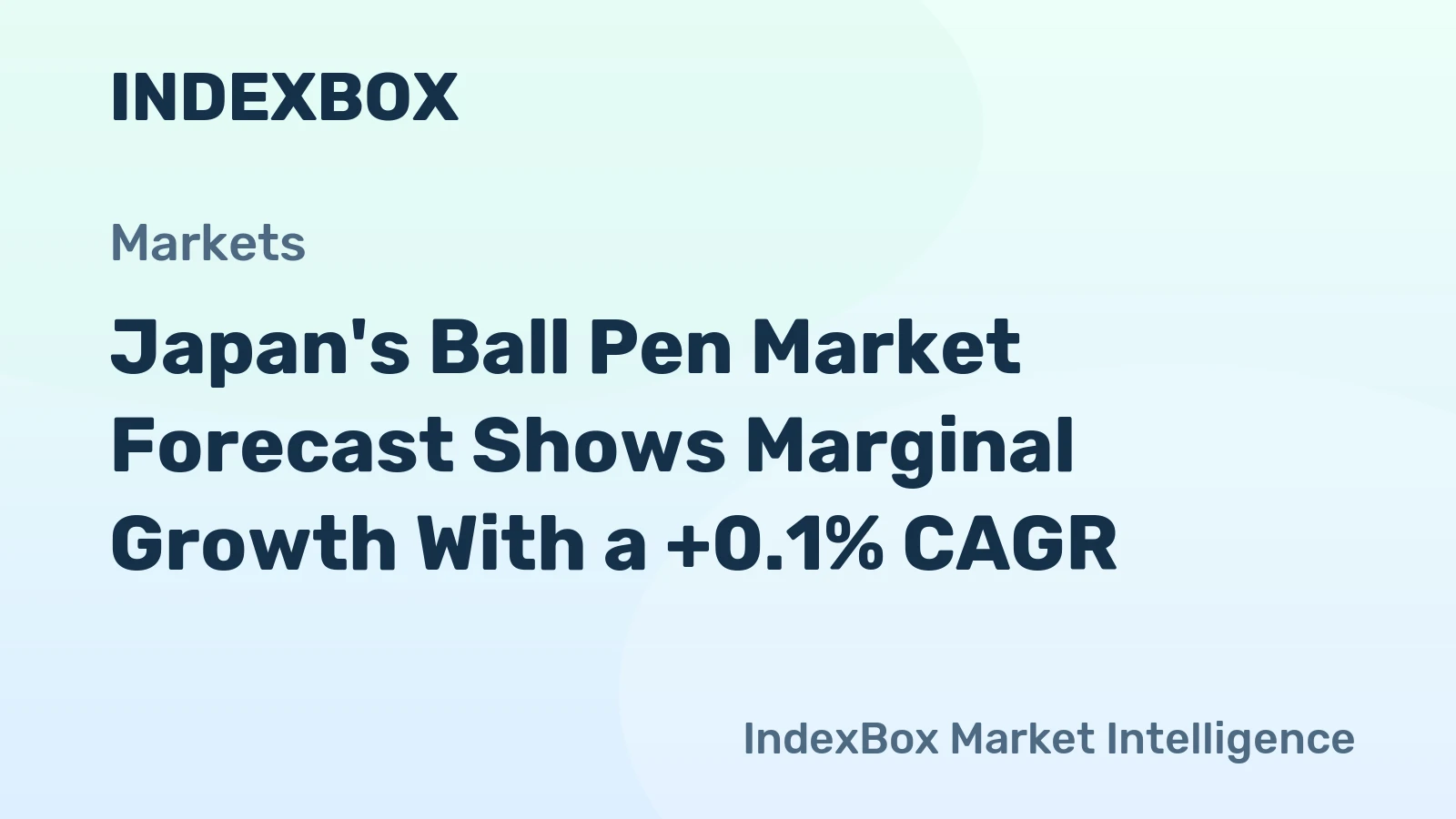 Japan's Ball Pen Market Forecast Shows Marginal Growth With a +0.1% CAGR