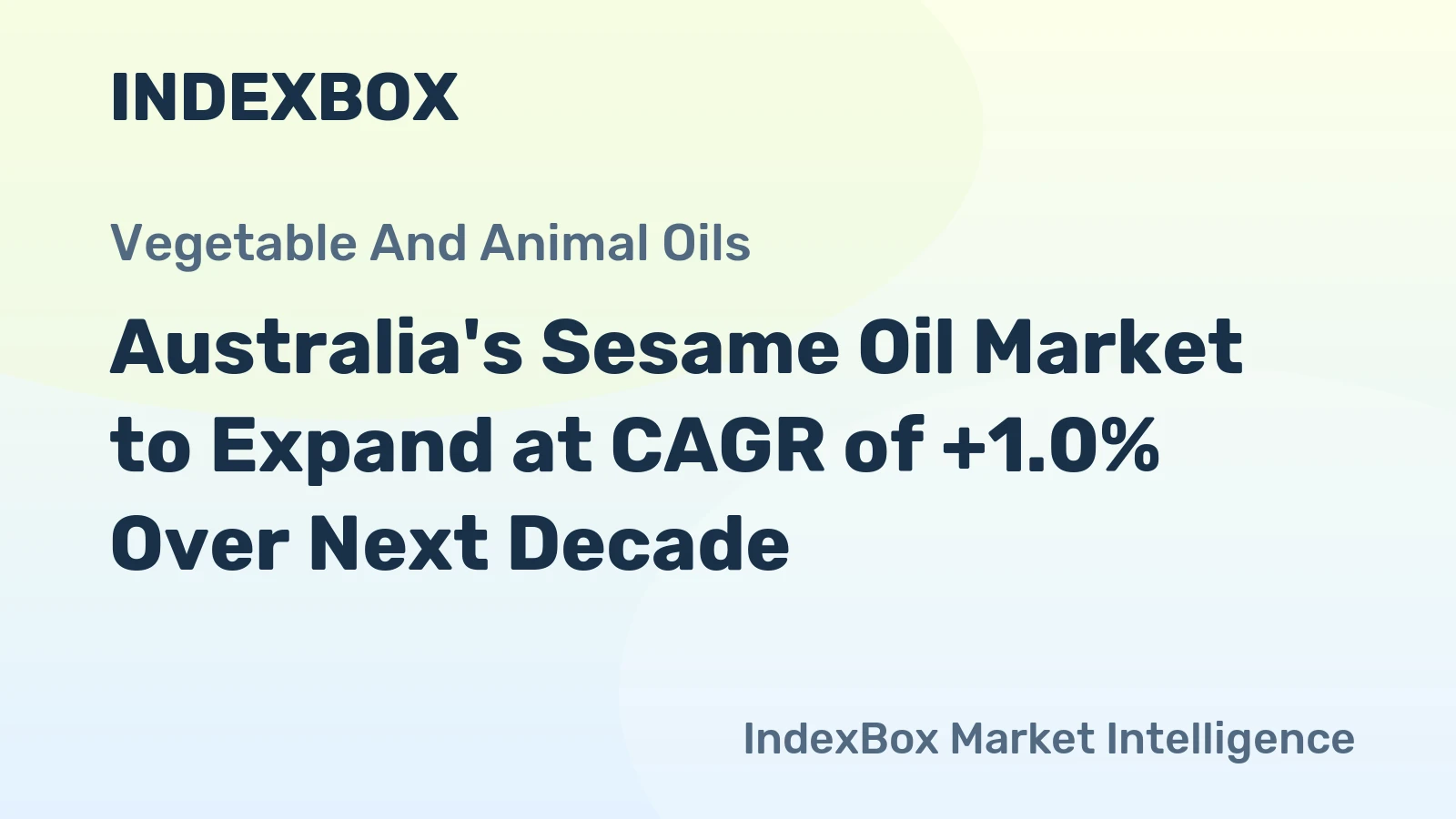 Australia's Sesame Oil Market to Expand at CAGR of +1.0% Over Next Decade