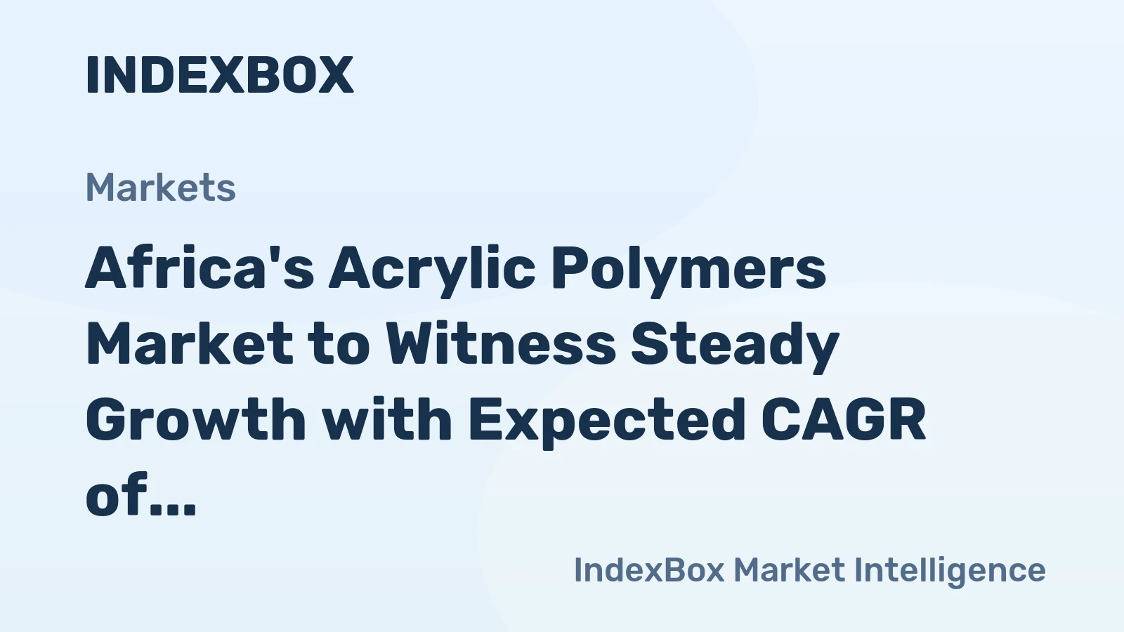 Africa's Acrylic Polymers Market to Witness Steady Growth with Expected CAGR of +1.5% from 2024 to 2035