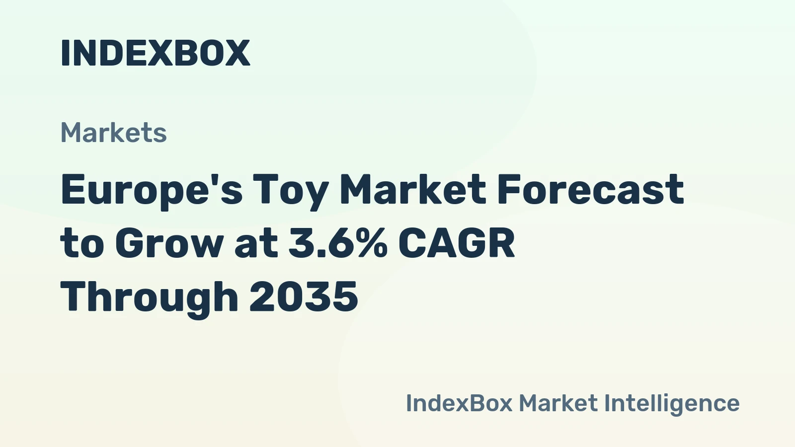 Europe's Toy Market Forecast to Grow at 3.6% CAGR Through 2035