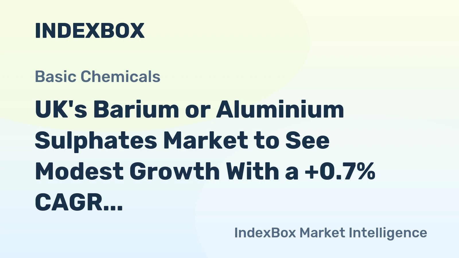 UK's Barium or Aluminium Sulphates Market to See Modest Growth With a +0.7% CAGR
