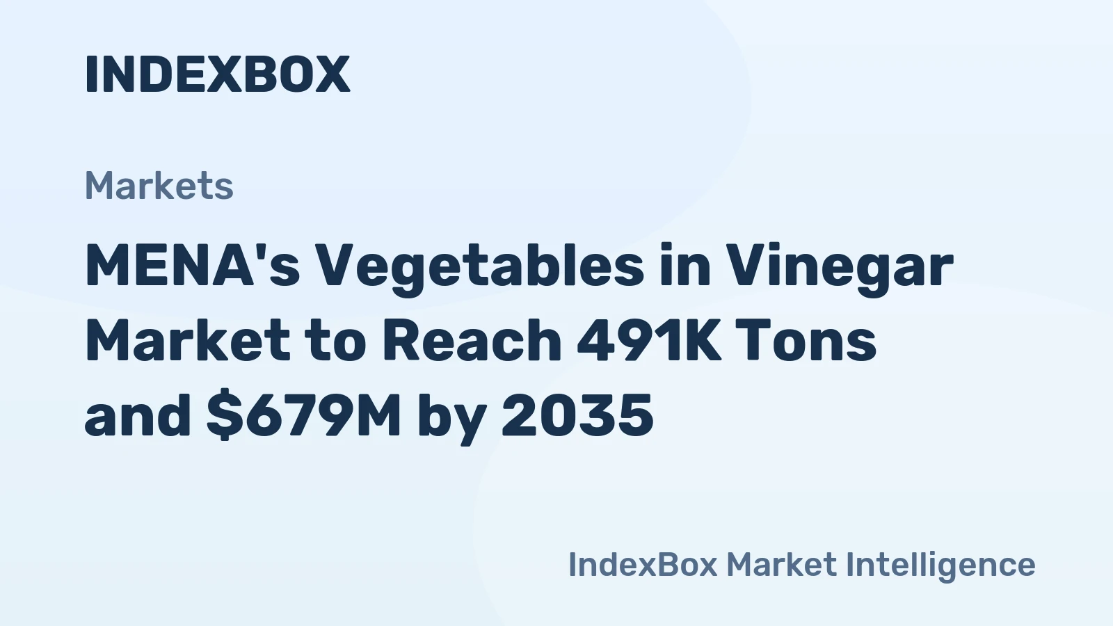 MENA's Vegetables in Vinegar Market to Reach 491K Tons and $679M by 2035