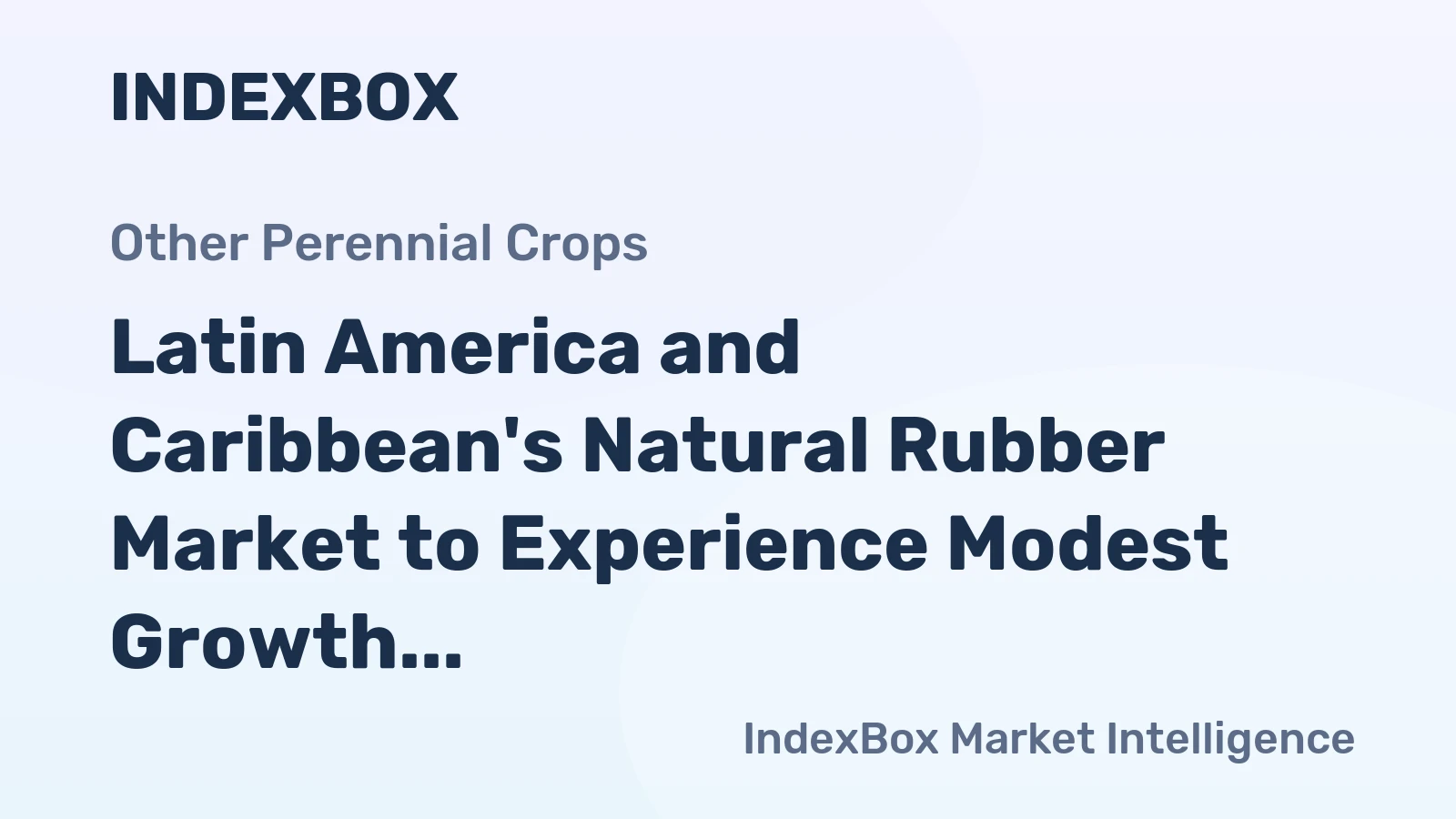Latin America and Caribbean's Natural Rubber Market to Experience Modest Growth with CAGR of +1.7% from 2024 to 2035