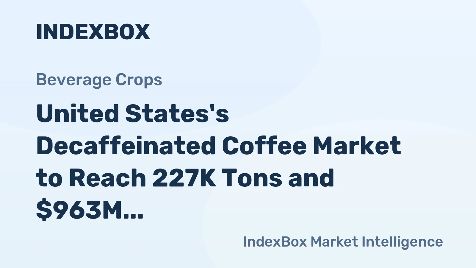 United States's Decaffeinated Coffee Market to Reach 227K Tons and $963M by 2035, Driven by Increasing Demand