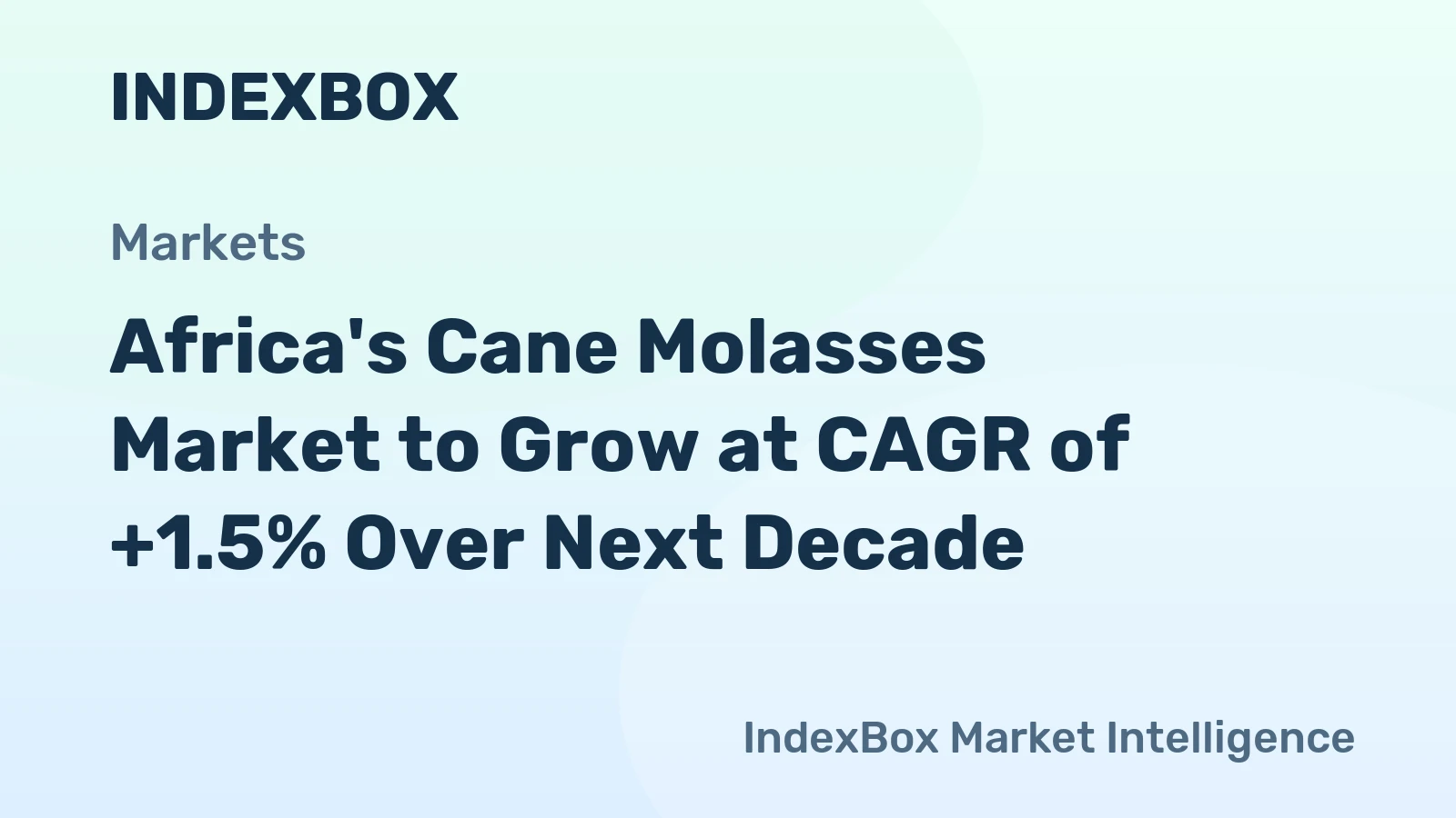 Africa's Cane Molasses Market to Grow at CAGR of +1.5% Over Next Decade