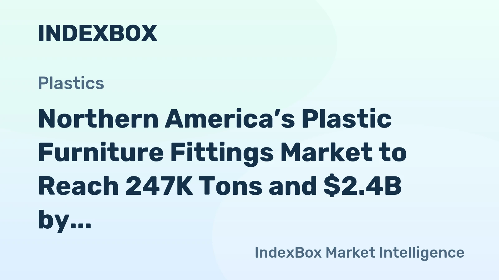 Northern America’s Plastic Furniture Fittings Market to Reach 247K Tons and $2.4B by 2035