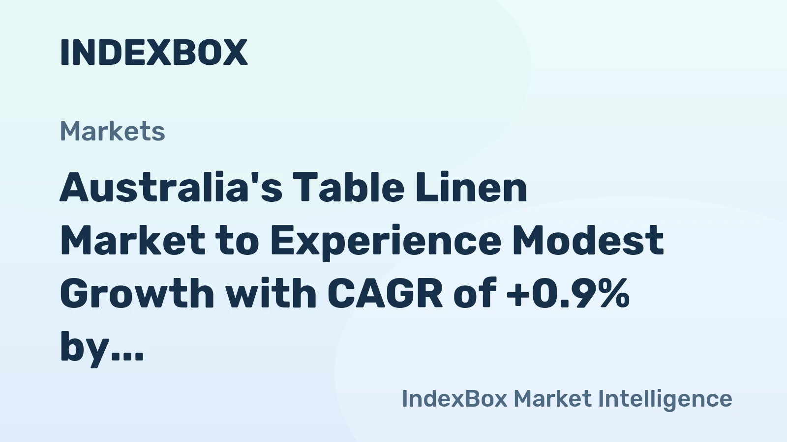 Australia's Table Linen Market to Experience Modest Growth with CAGR of +0.9% by 2035