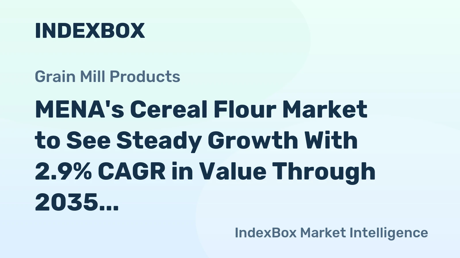 MENA's Cereal Flour Market to See Steady Growth With 2.9% CAGR in Value Through 2035