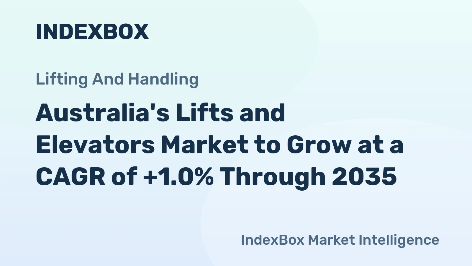 Australia's Lifts and Elevators Market to Grow at a CAGR of +1.0% Through 2035