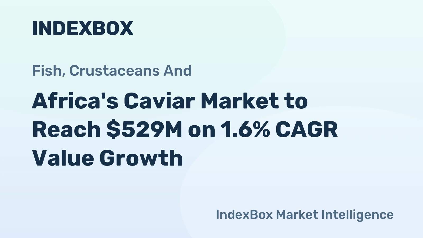 Africa's Caviar Market to Reach $529M on 1.6% CAGR Value Growth