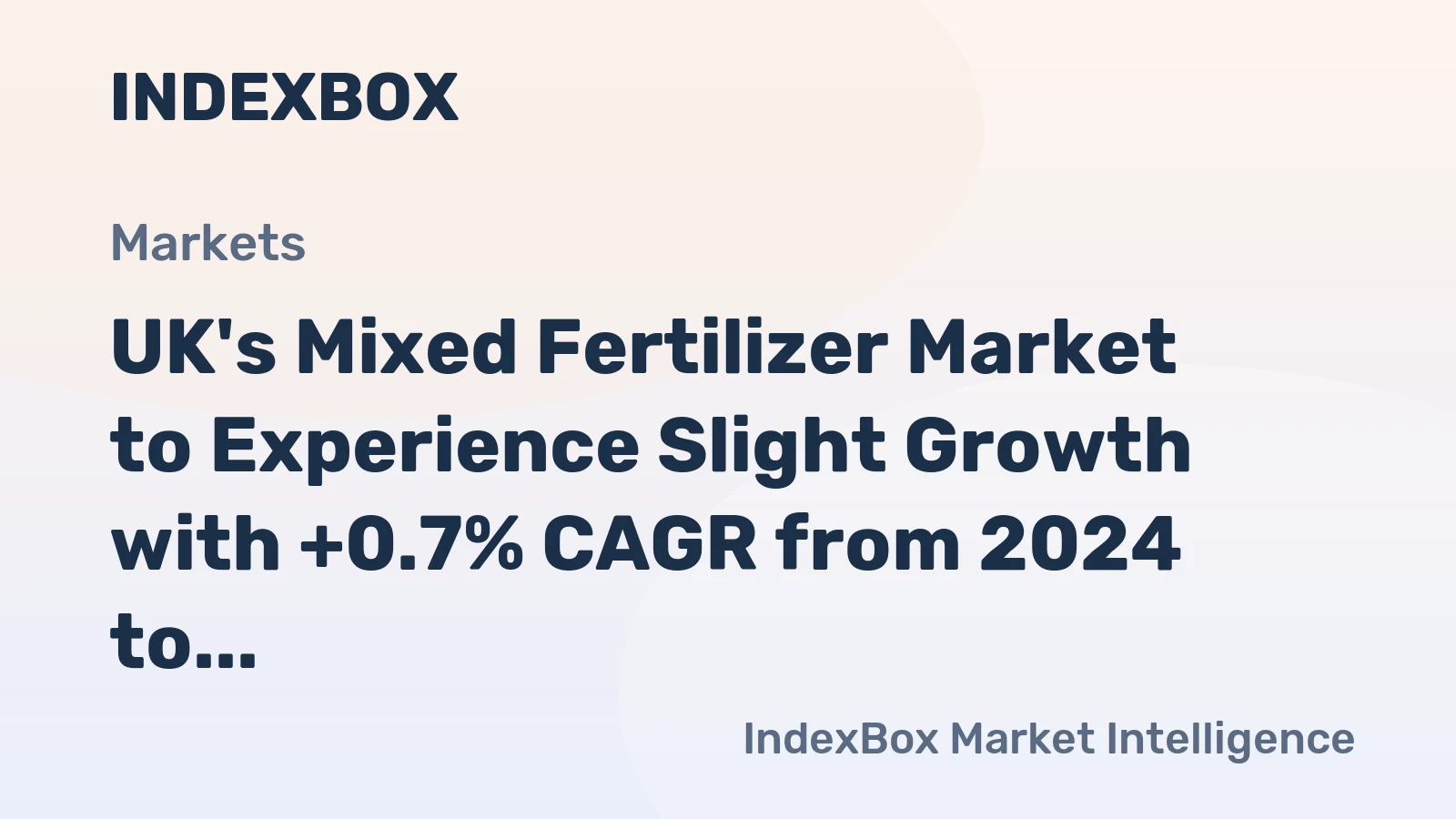 UK's Mixed Fertilizer Market to Experience Slight Growth with +0.7% CAGR from 2024 to 2035
