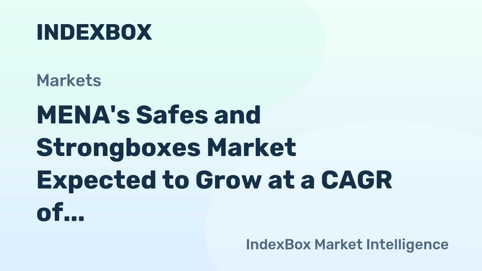 MENA's Safes and Strongboxes Market Expected to Grow at a CAGR of +1.0% from 2024 to 2035