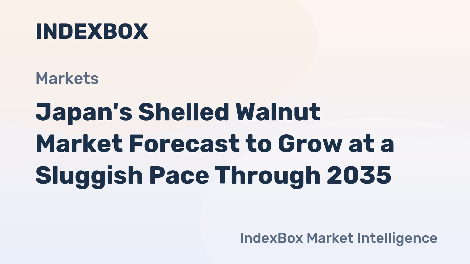 Japan's Shelled Walnut Market Forecast to Grow at a Sluggish Pace Through 2035