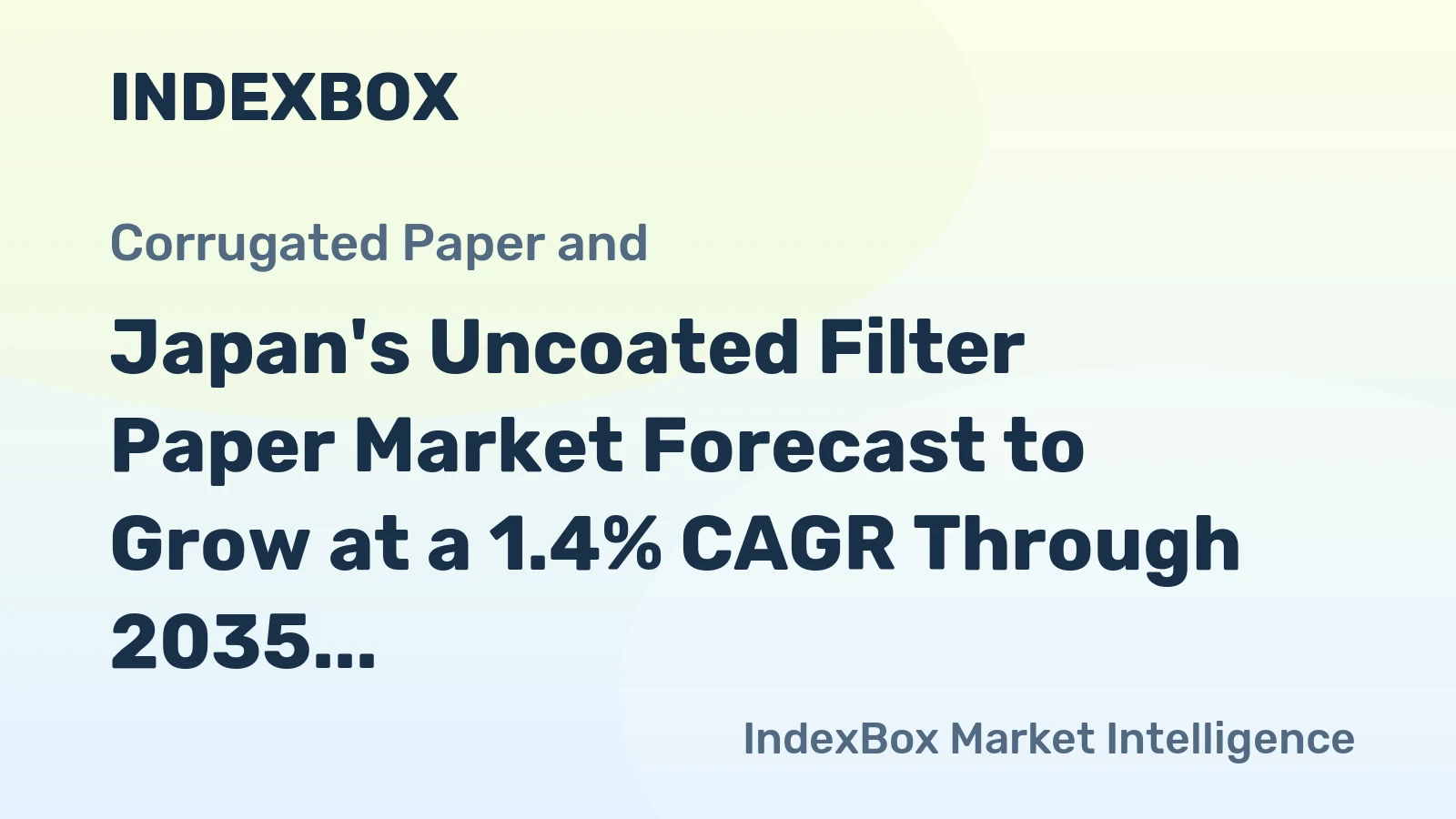 Japan's Uncoated Filter Paper Market Forecast to Grow at a 1.4% CAGR Through 2035