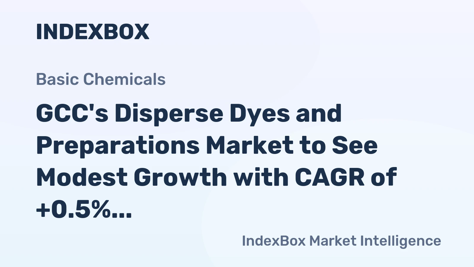 GCC's Disperse Dyes and Preparations Market to See Modest Growth with CAGR of +0.5% from 2024 to 2035