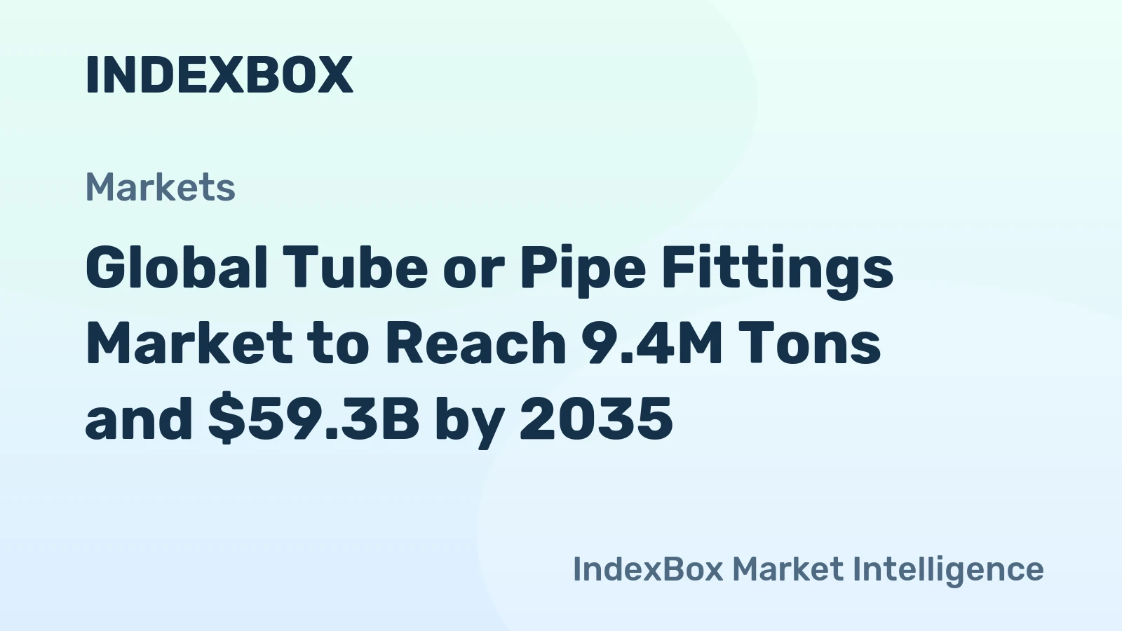 Global Tube or Pipe Fittings Market to Reach 9.4M Tons and $59.3B by 2035