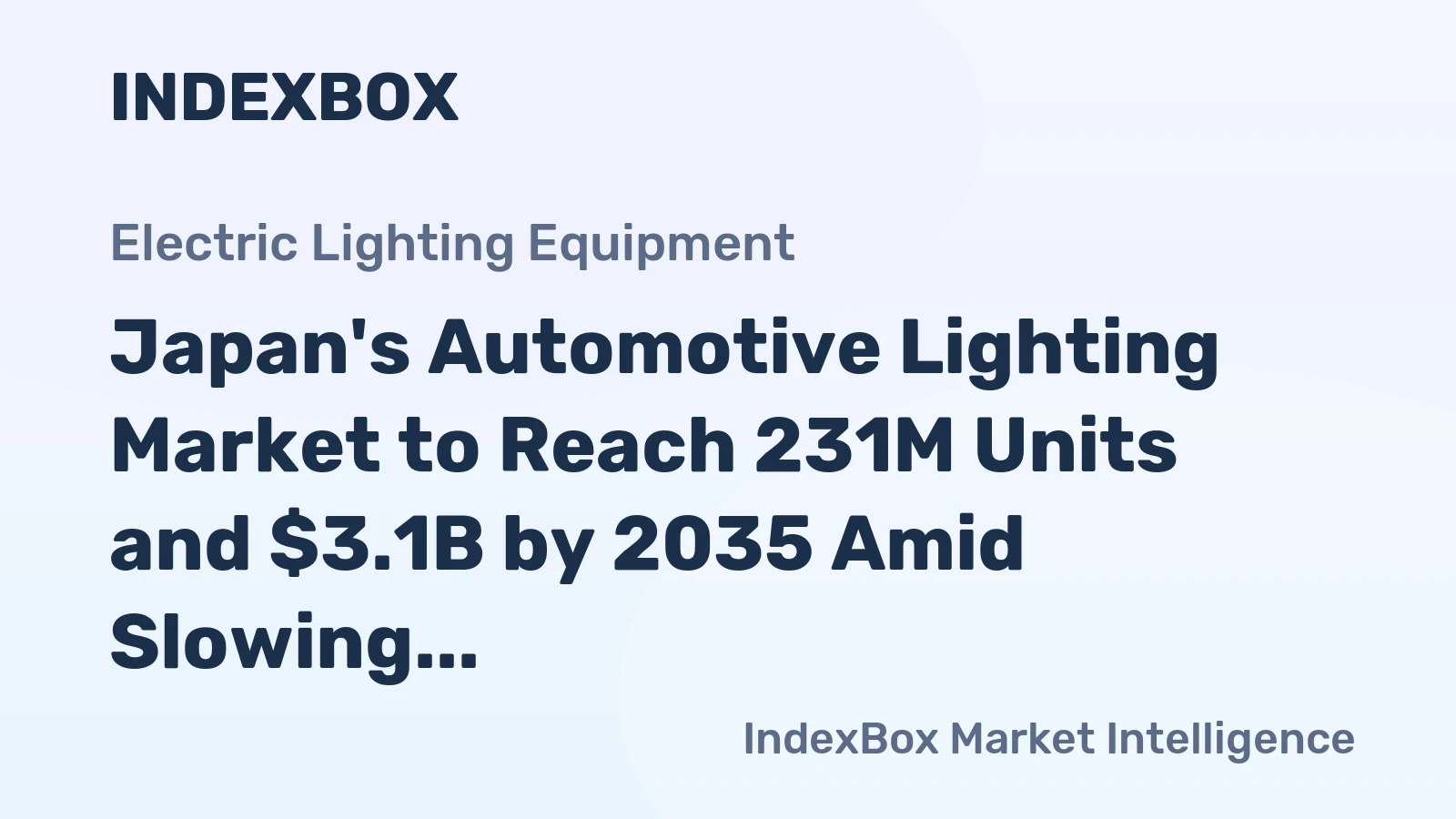 Japan's Automotive Lighting Market to Reach 231M Units and $3.1B by 2035 Amid Slowing Growth