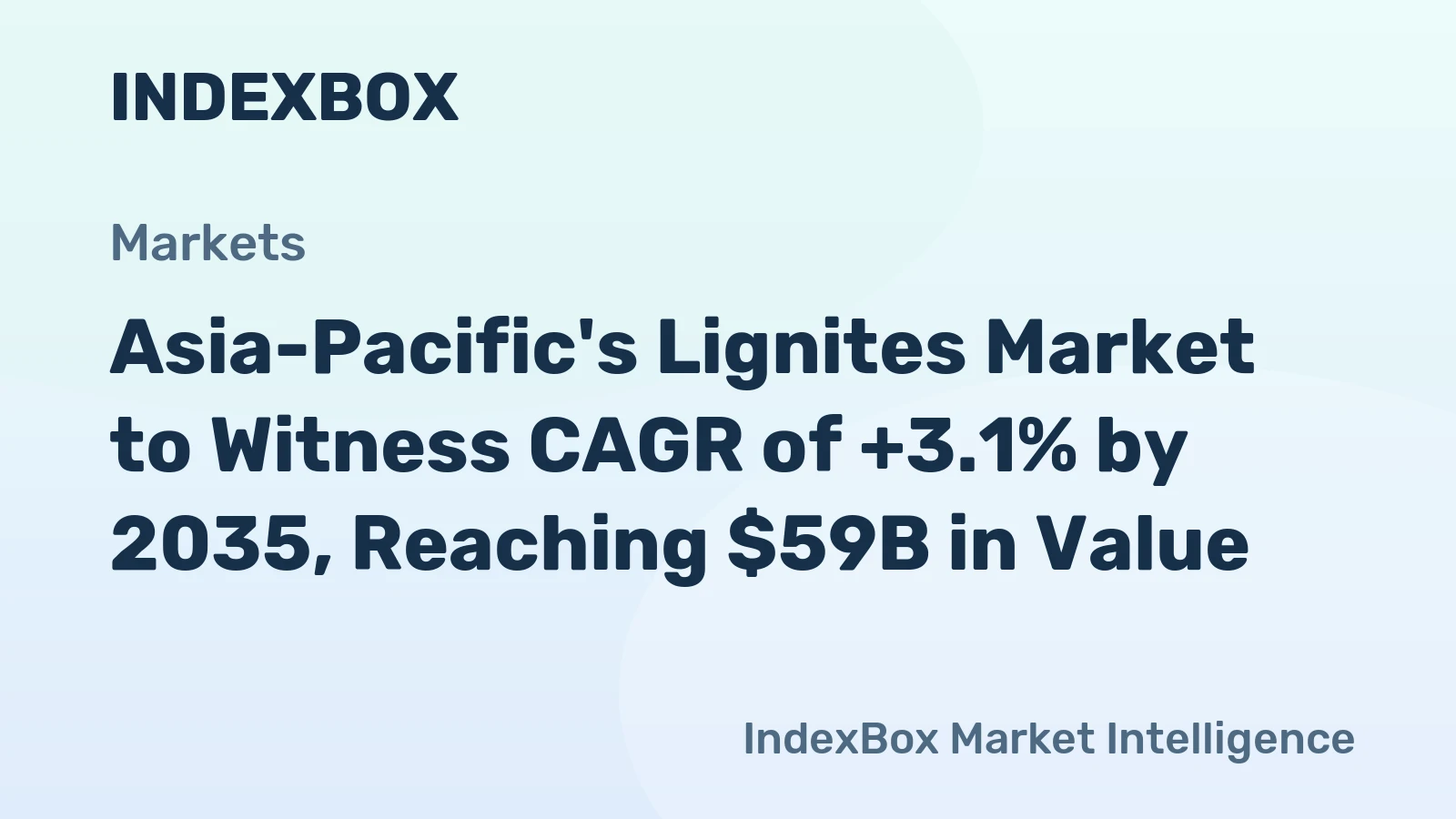 Asia-Pacific's Lignites Market to Witness CAGR of +3.1% by 2035, Reaching $59B in Value