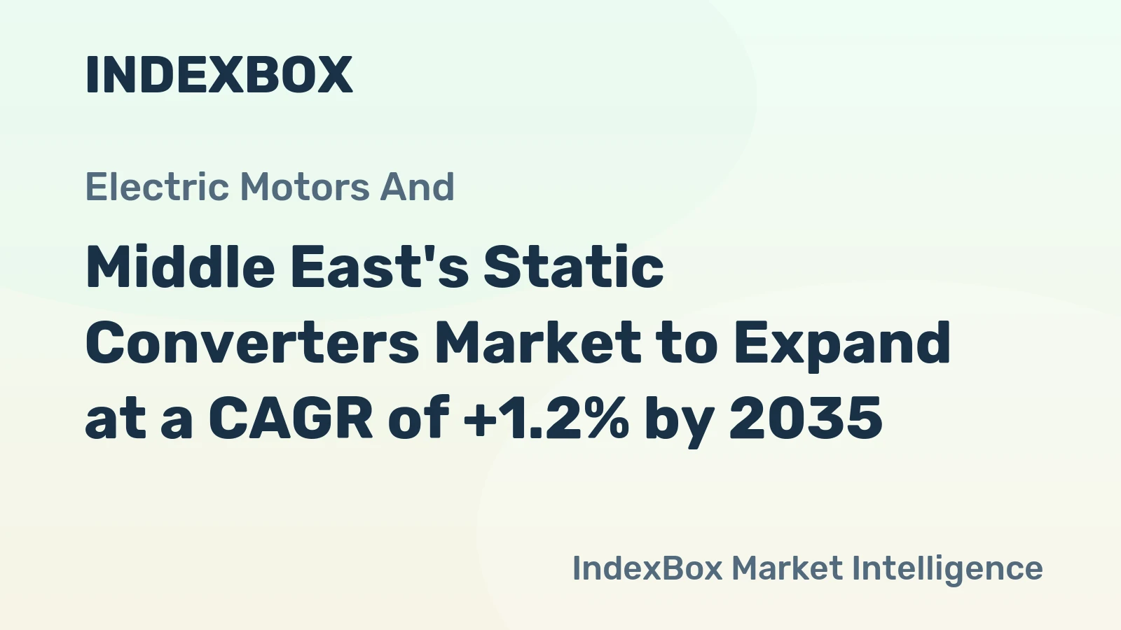 Middle East's Static Converters Market to Expand at a CAGR of +1.2% by 2035