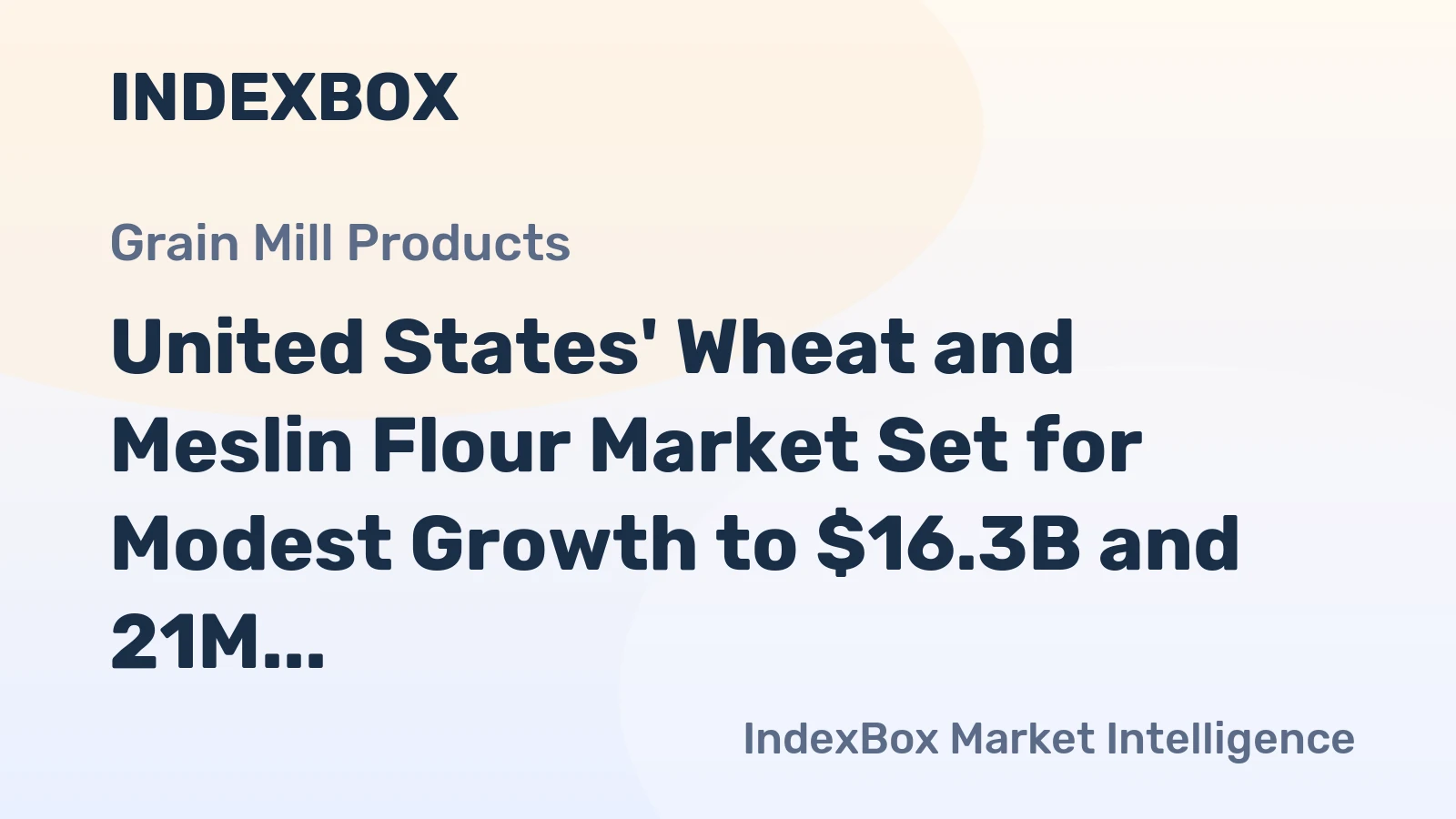 United States' Wheat and Meslin Flour Market Set for Modest Growth to $16.3B and 21M Tons
