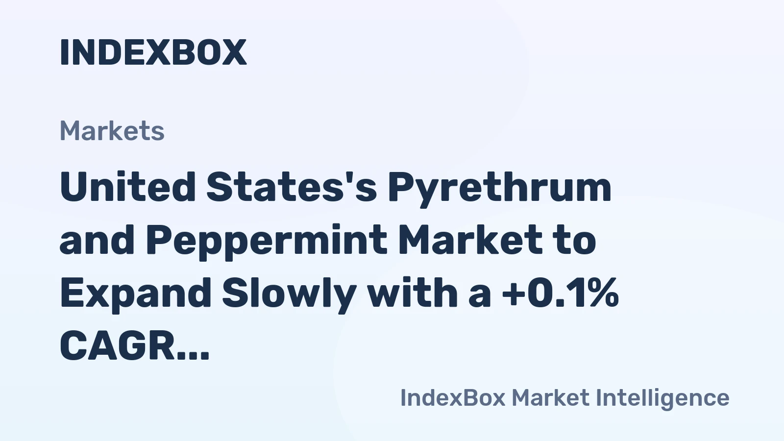 United States's Pyrethrum and Peppermint Market to Expand Slowly with a +0.1% CAGR through 2035