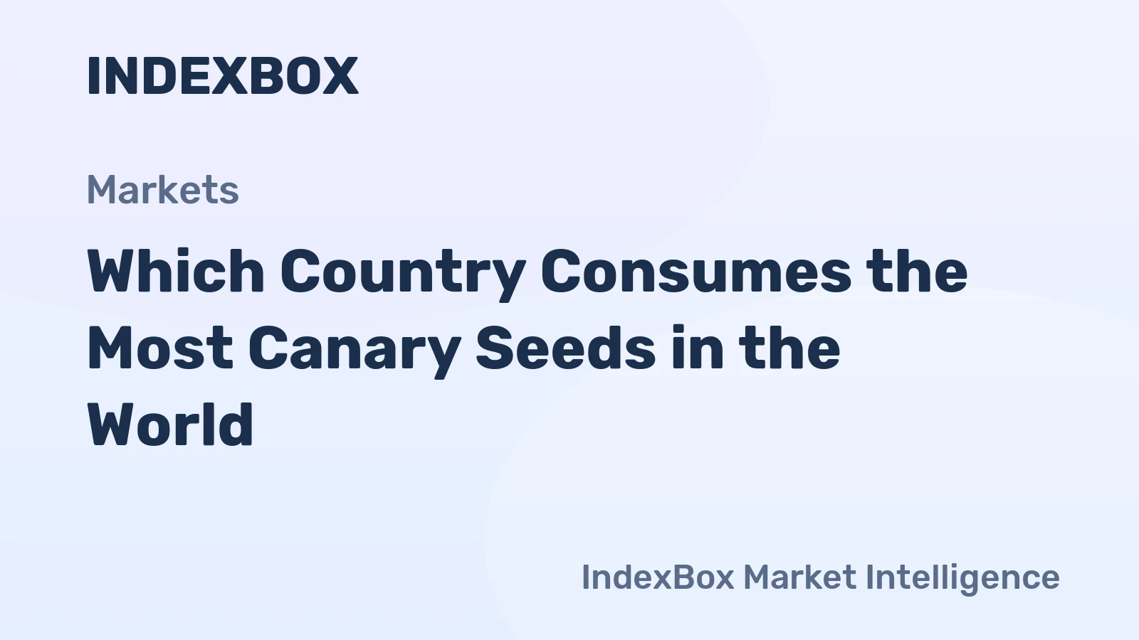 Which Country Consumes the Most Canary Seeds in the World?