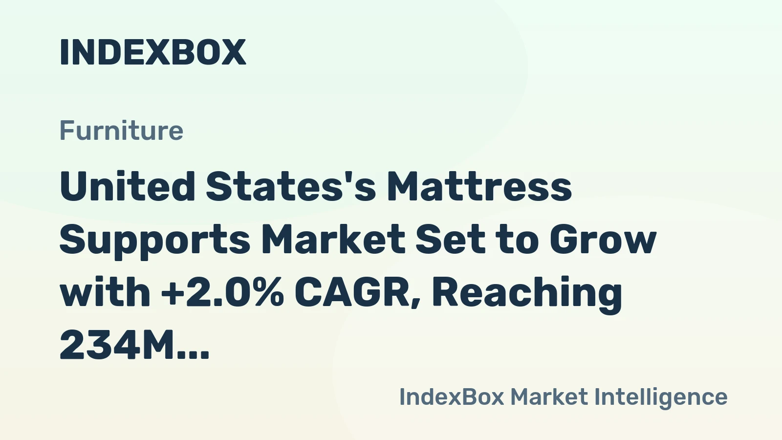 United States's Mattress Supports Market Set to Grow with +2.0% CAGR, Reaching 234M Units and $976M in Value by 2035
