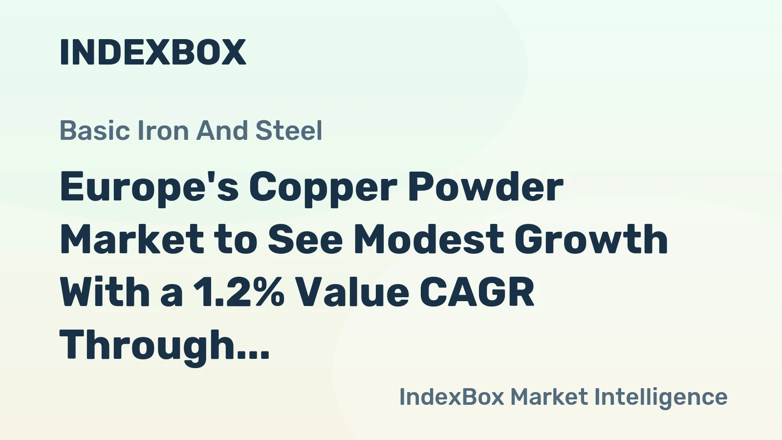 Europe's Copper Powder Market to See Modest Growth With a 1.2% Value CAGR Through 2035