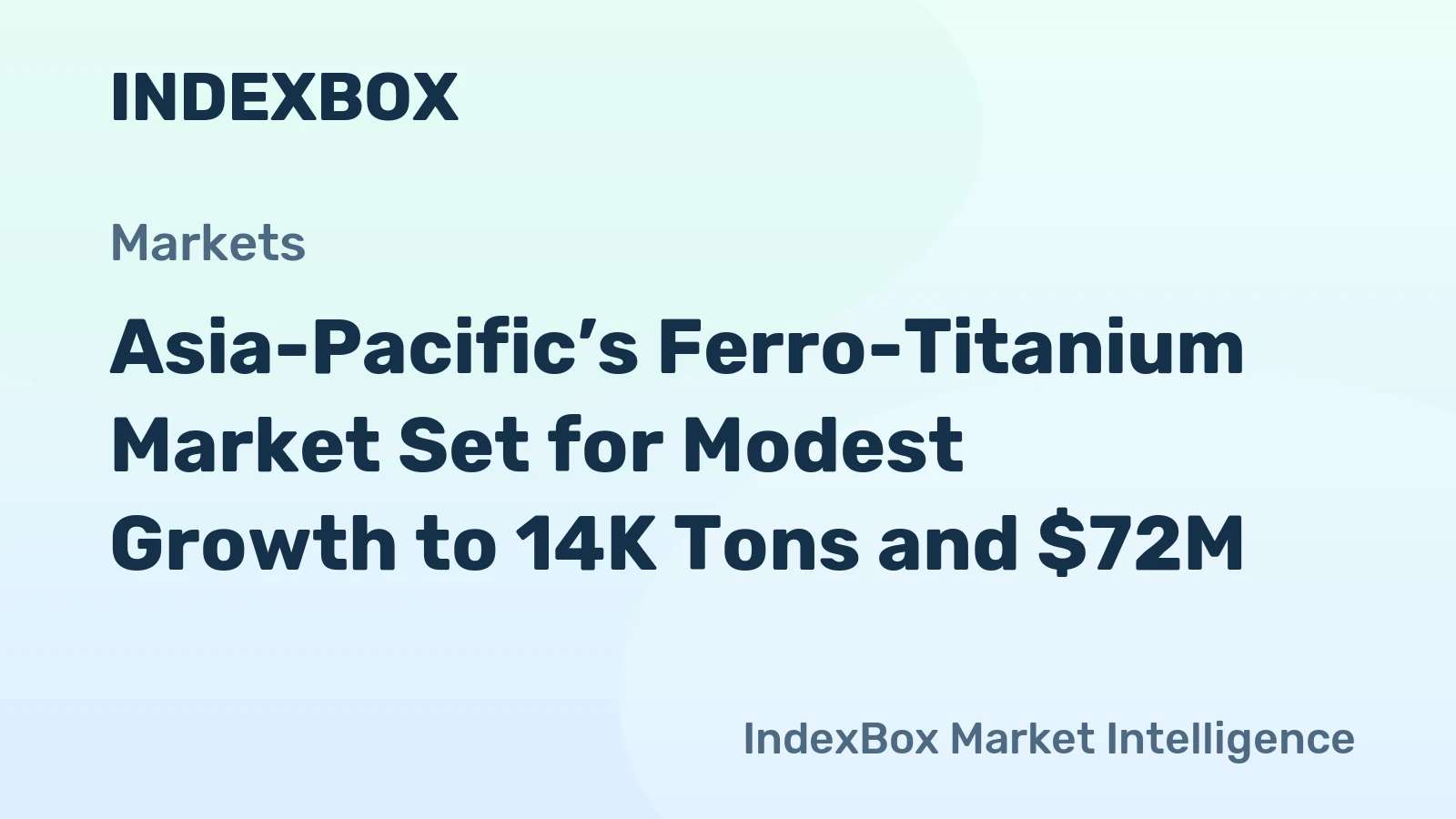 Asia-Pacific’s Ferro-Titanium Market Set for Modest Growth to 14K Tons and $72M