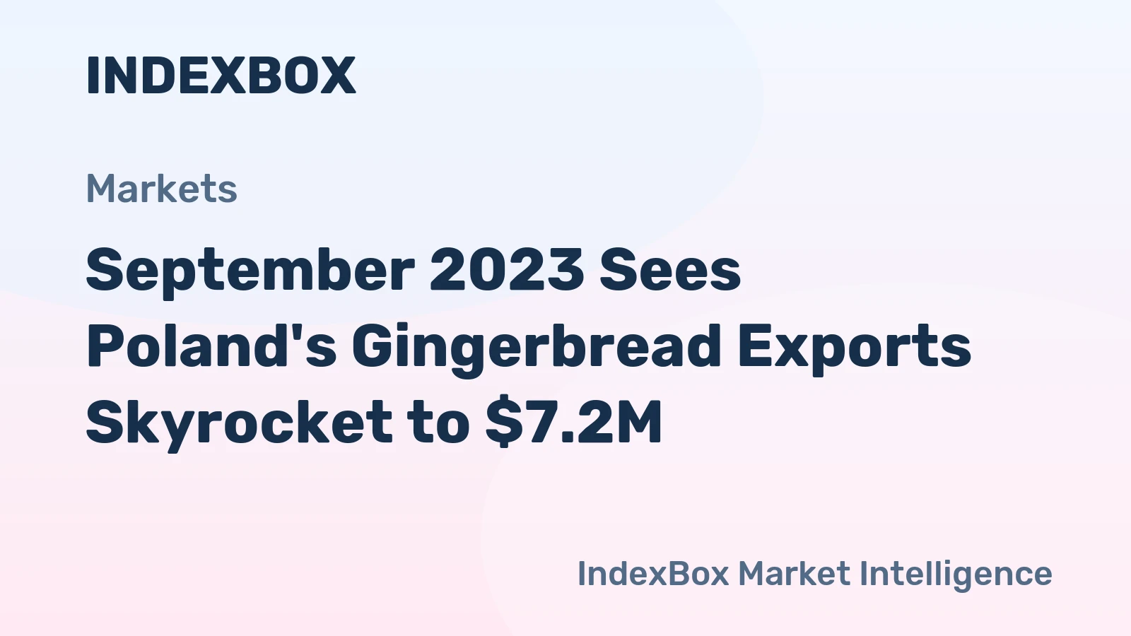 September 2023 Sees Poland's Gingerbread Exports Skyrocket to $7.2M