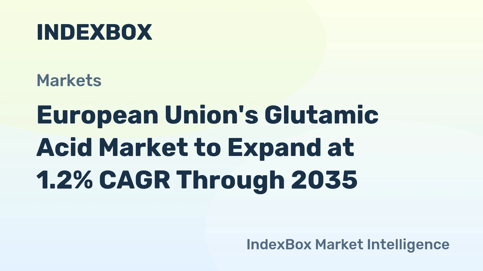 European Union's Glutamic Acid Market to Expand at 1.2% CAGR Through 2035