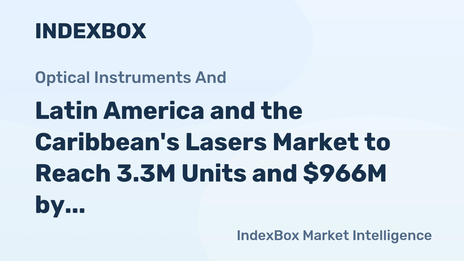 Latin America and the Caribbean's Lasers Market to Reach 3.3M Units and $966M by 2035