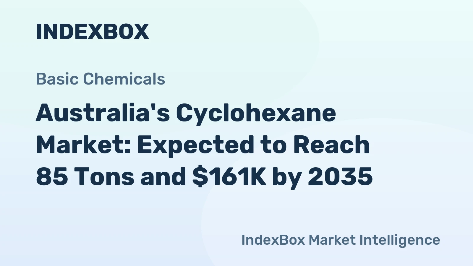 Australia's Cyclohexane Market: Expected to Reach 85 Tons and $161K by 2035