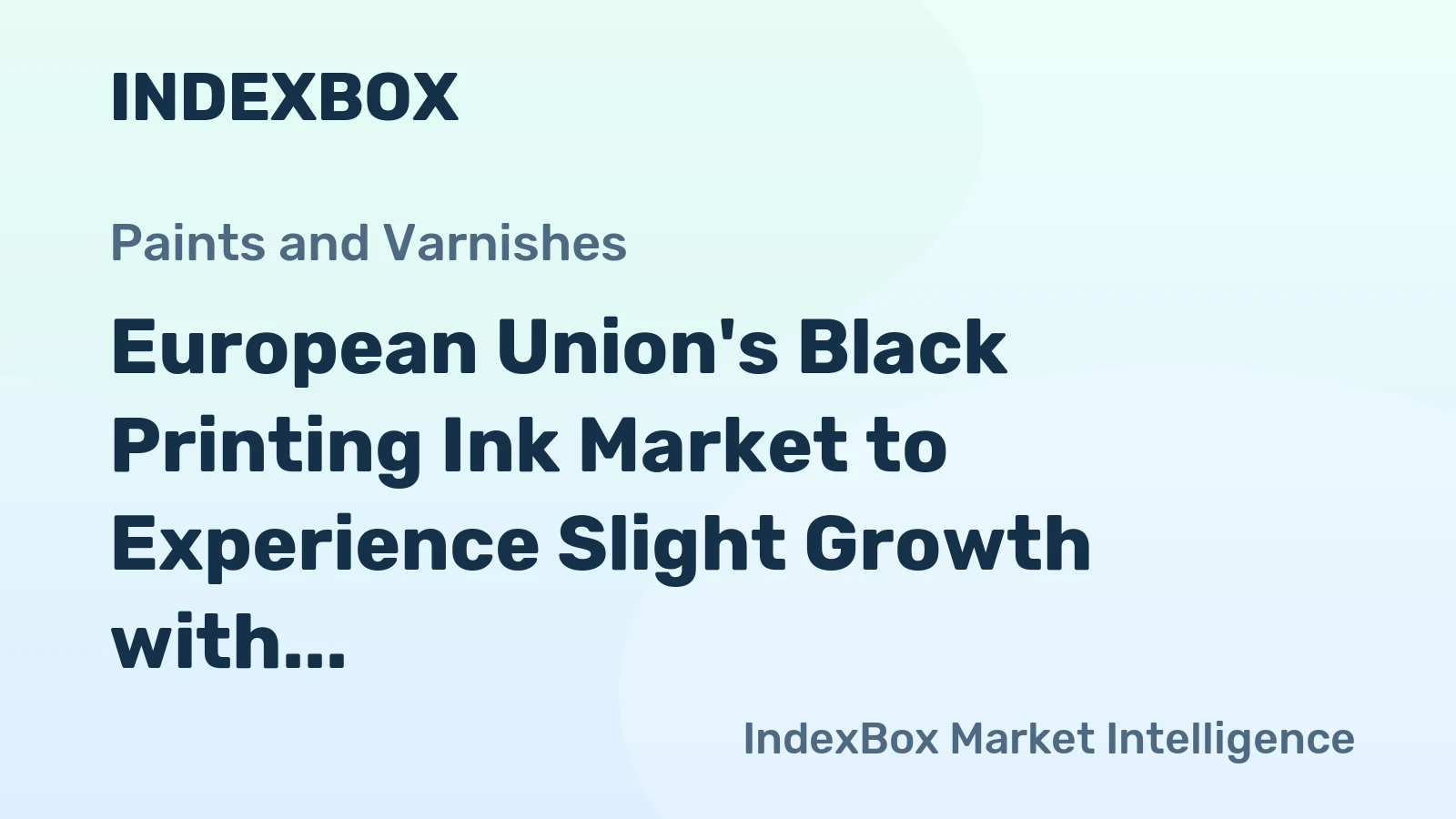 European Union's Black Printing Ink Market to Experience Slight Growth with +1.1% CAGR over the Next Decade