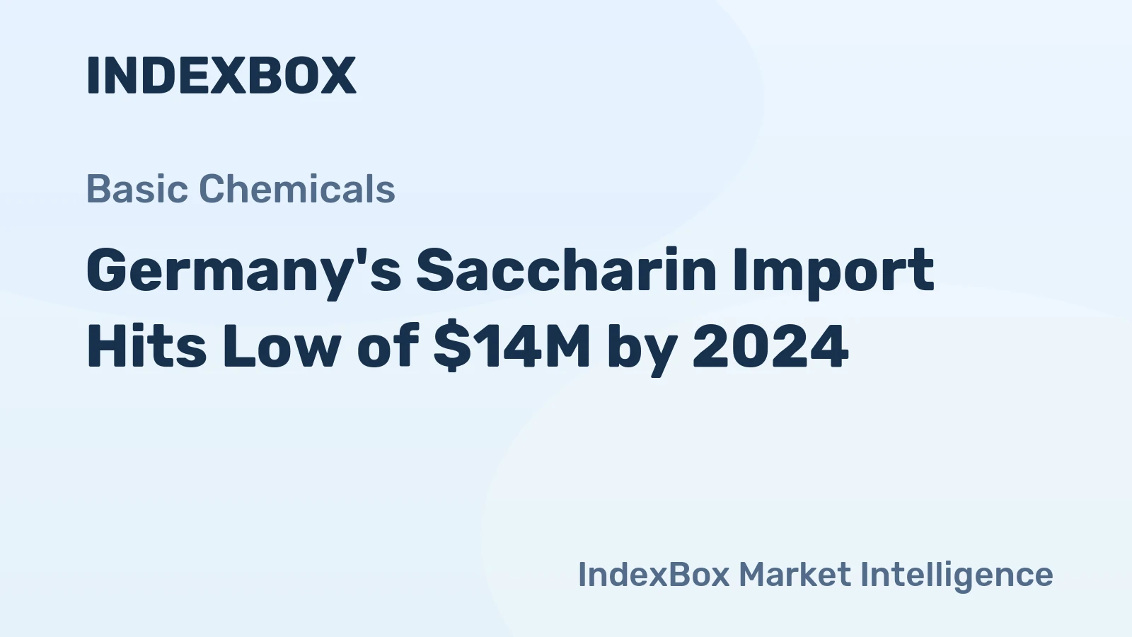 Germany's Saccharin Import Hits Low of $14M by 2024