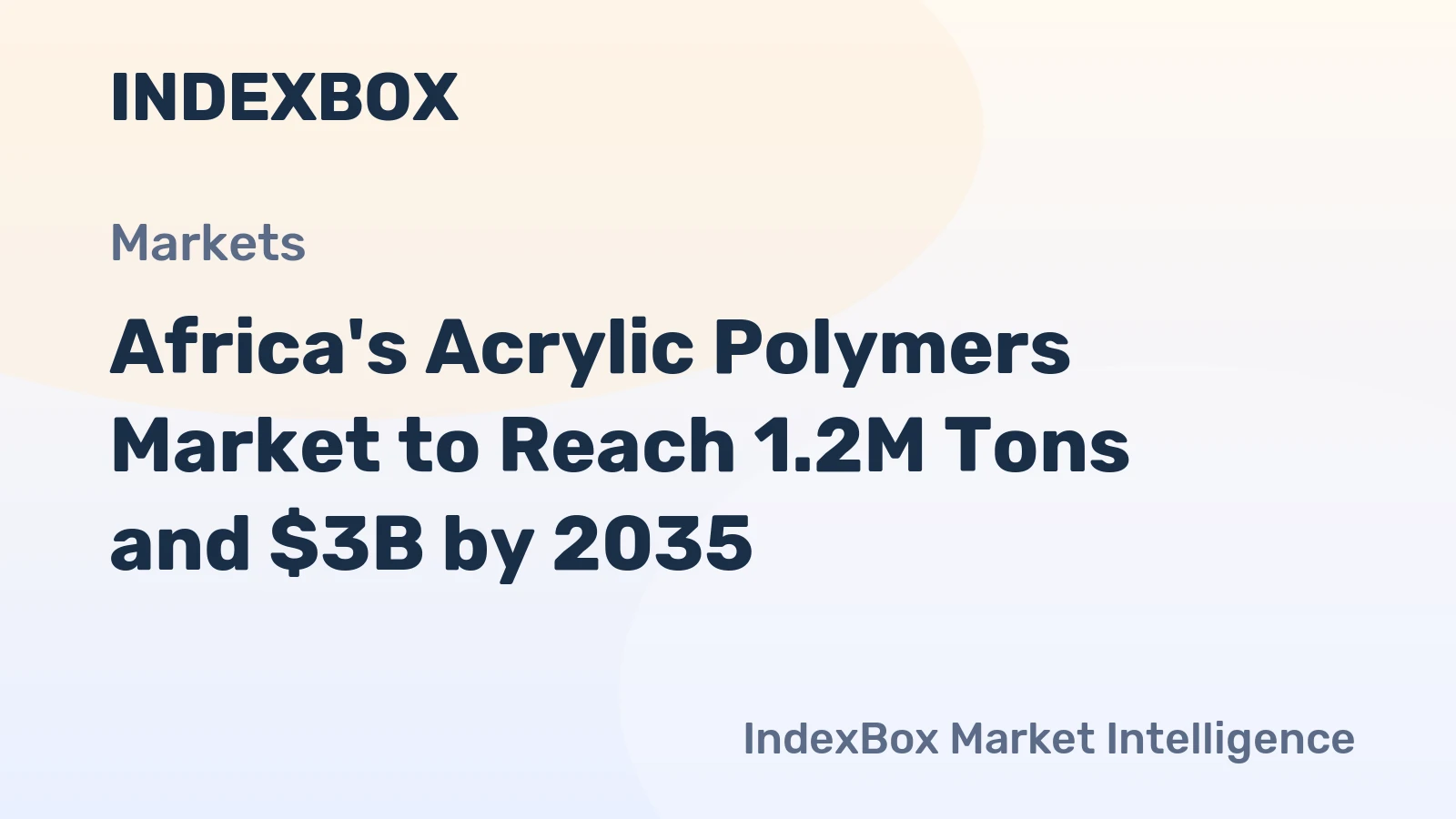 Africa's Acrylic Polymers Market to Reach 1.2M Tons and $3B by 2035