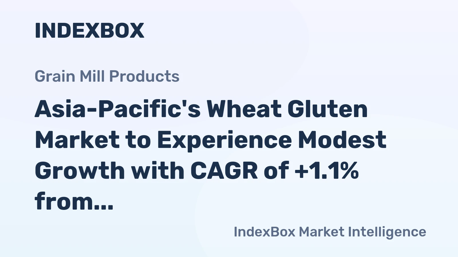 Asia-Pacific's Wheat Gluten Market to Experience Modest Growth with CAGR of +1.1% from 2024 to 2035