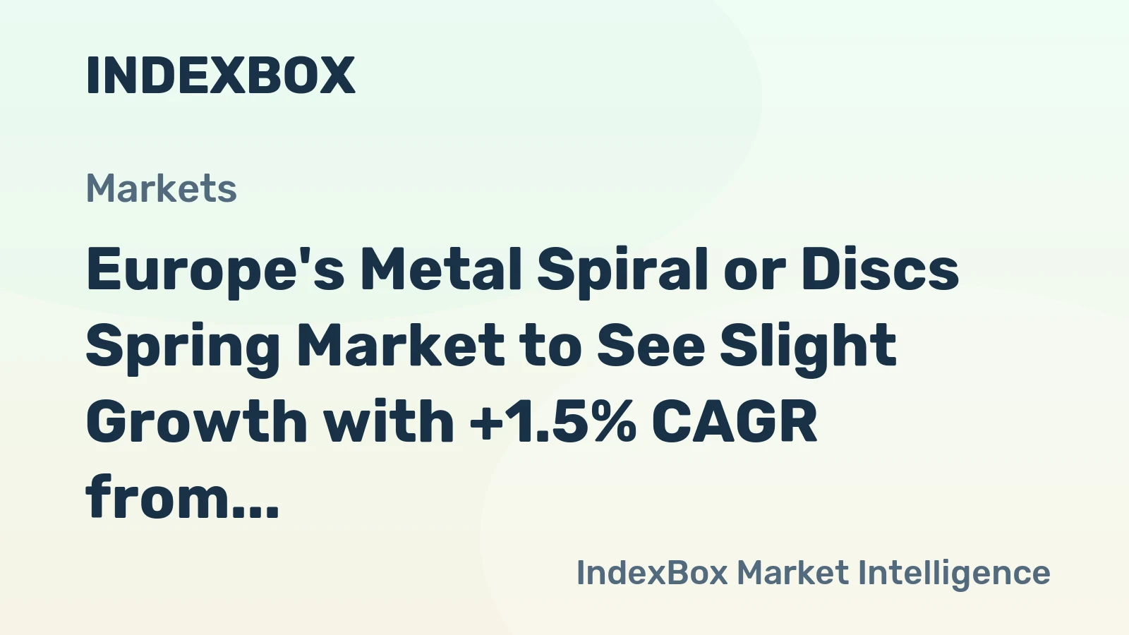 Europe's Metal Spiral or Discs Spring Market to See Slight Growth with +1.5% CAGR from 2024 to 2035