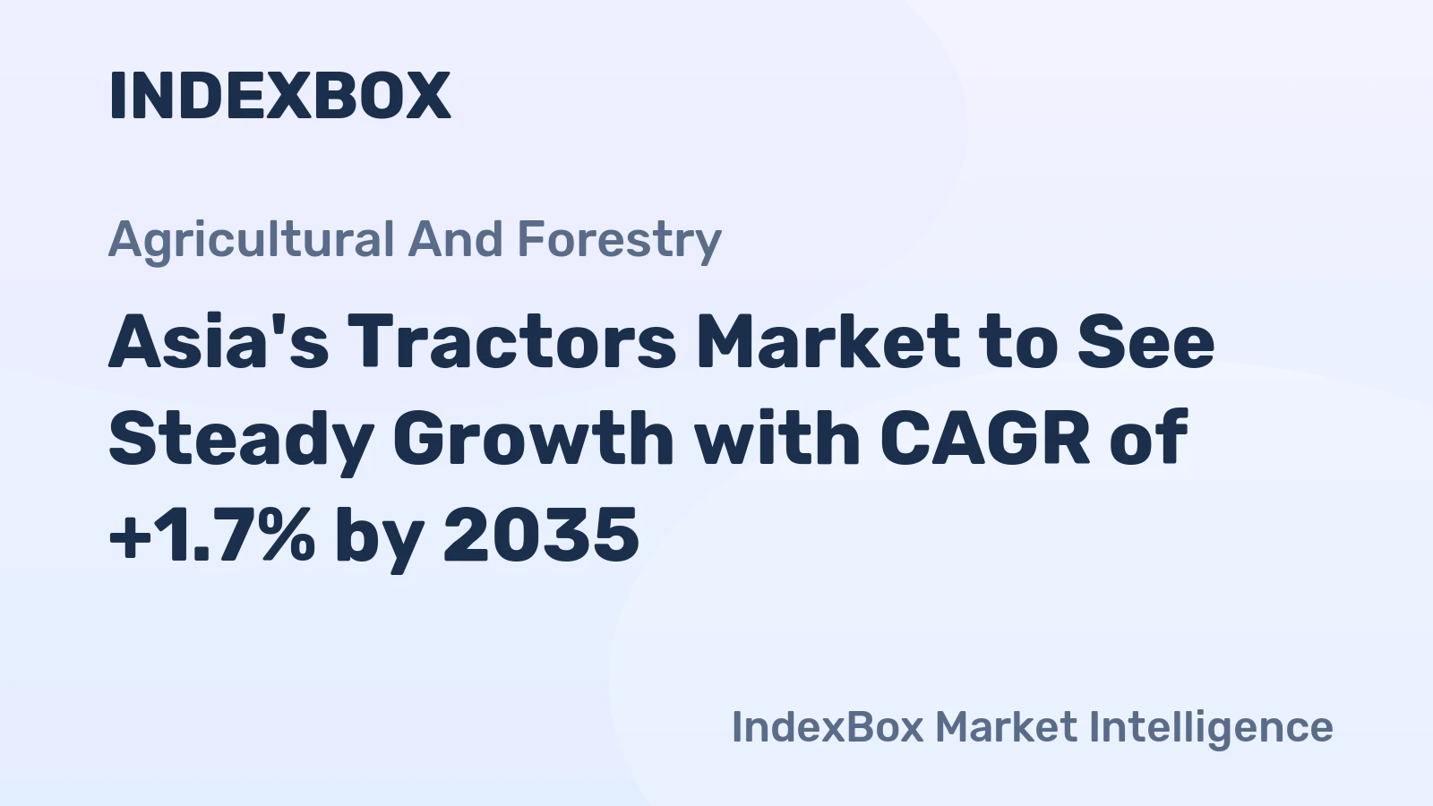 Asia's Tractors Market to See Steady Growth with CAGR of +1.7% by 2035