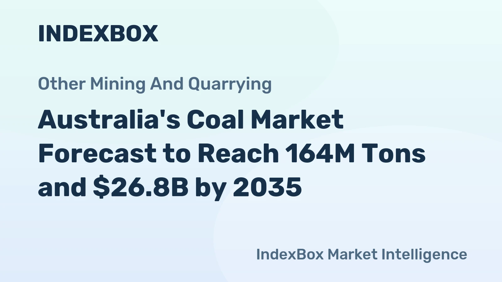 Australia's Coal Market Forecast to Reach 164M Tons and $26.8B by 2035
